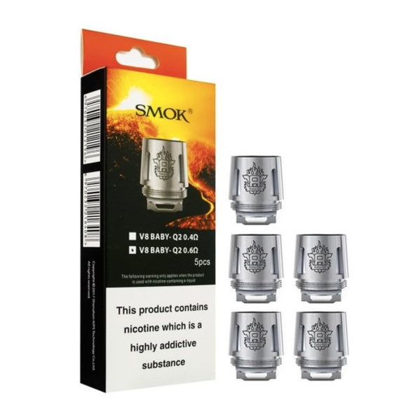 SMOK Baby q2 0.6 -- V8 Baby Mesh Coil - Smok 0.6 Dual Coil – Vapour Vape